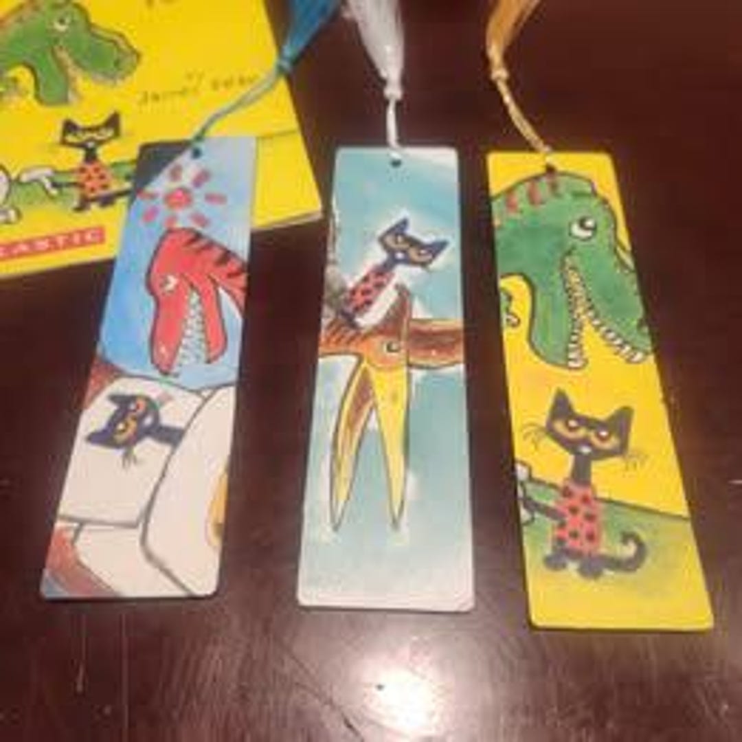 Wooden Bookmarks - Pete the Cat - Etsy