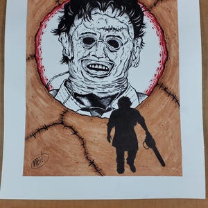 14x11 Texas Chainsaw Massacre Leatherface Orginal Drawing - Etsy