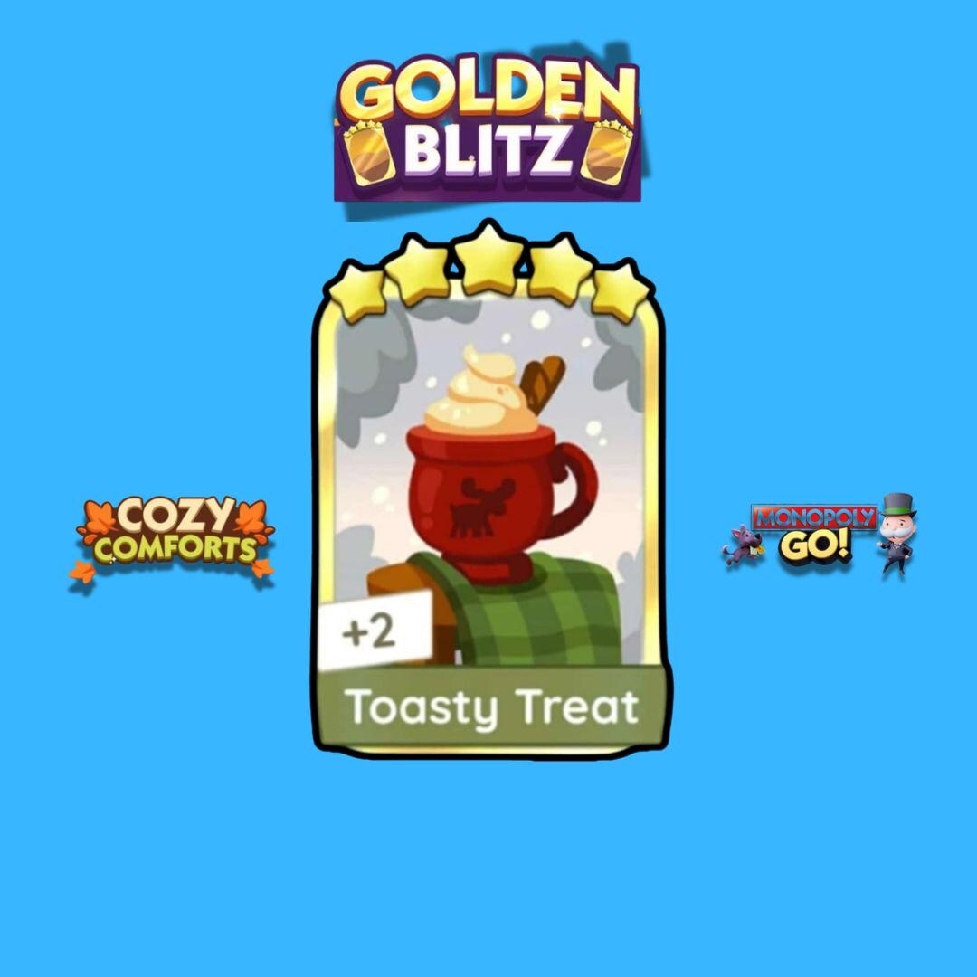 Toasty Treat MONOPOLY_GO Golden Blitz 5 Star Stickers Cozy Comforts ...
