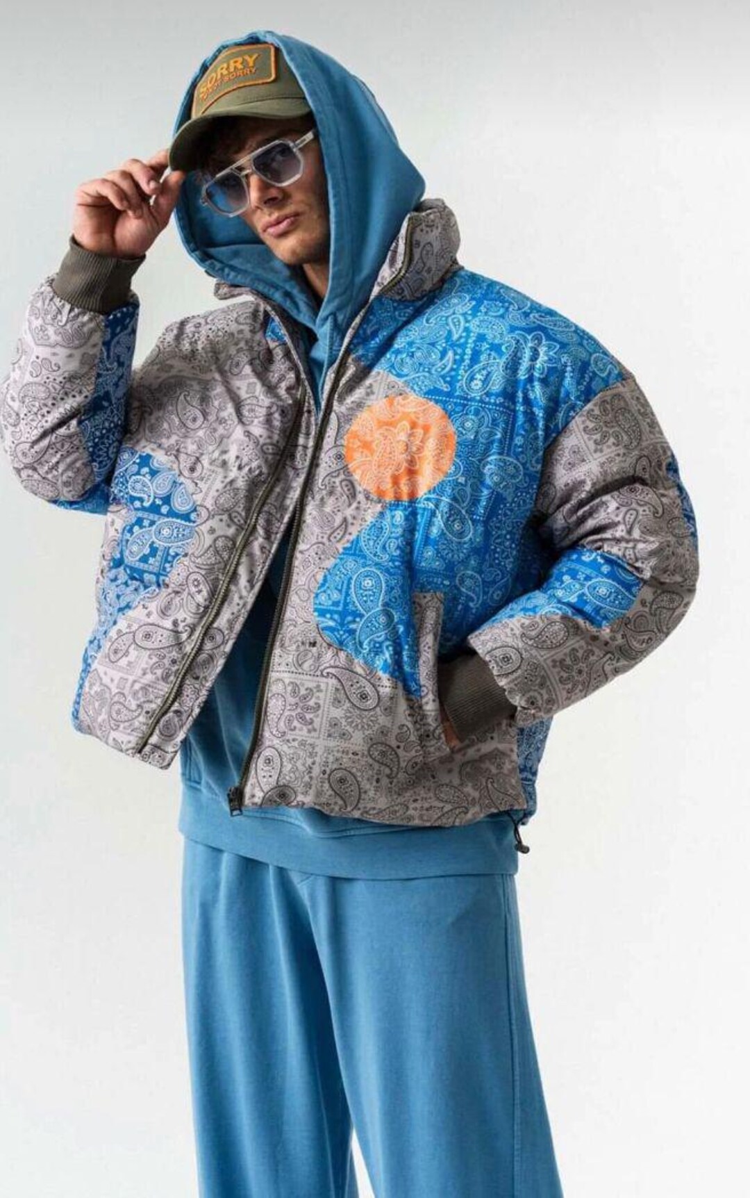 Graphic Print Puffer Jacket - Etsy