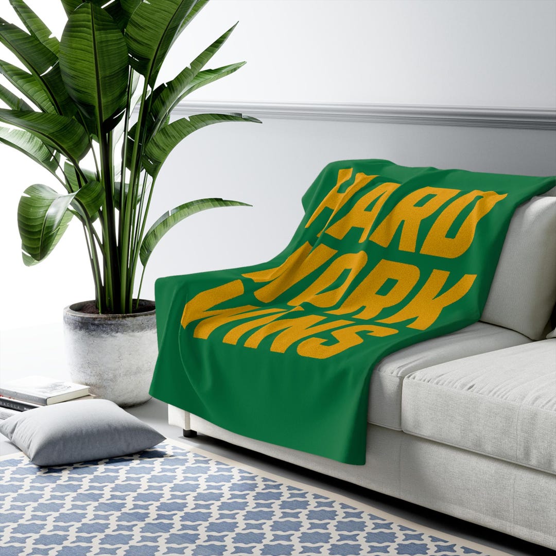 Hard Work Wins Blanket - Motivational Sports Throw - Athlete Mindset ...
