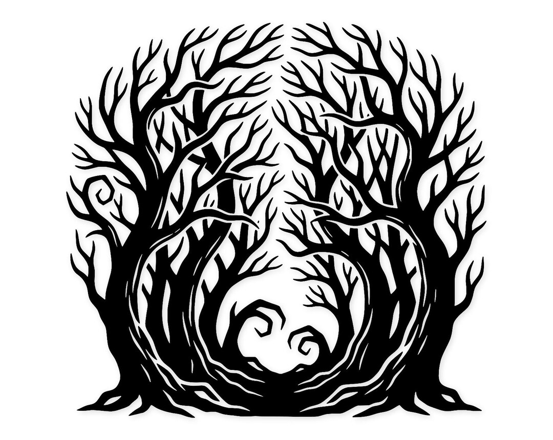 Eerie Forest Svg Png: Cut Ready Digital Design for Cricut Silhouette - Etsy