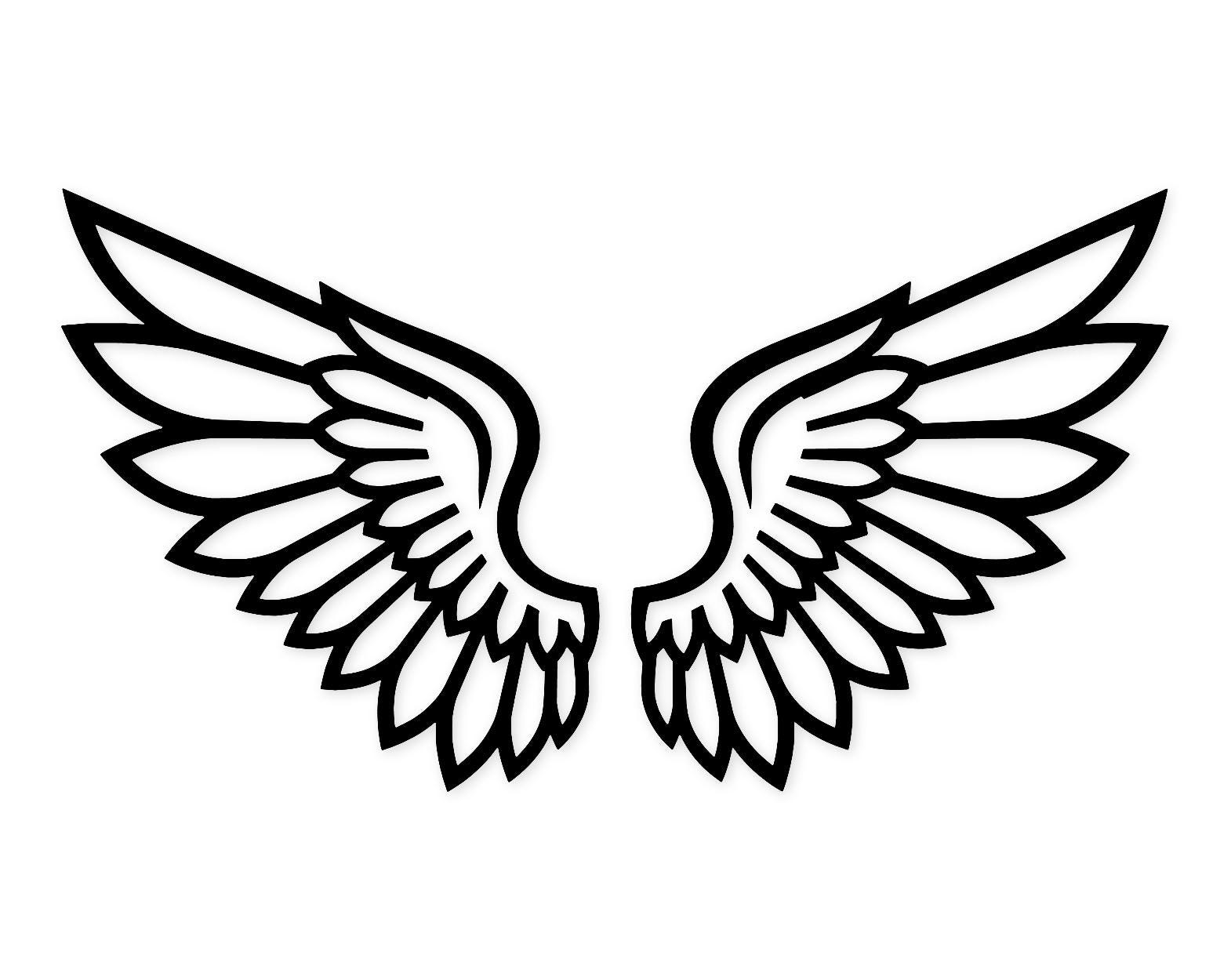 Angel Wings Svg Png: Bold Line Design for Craft Projects - Etsy