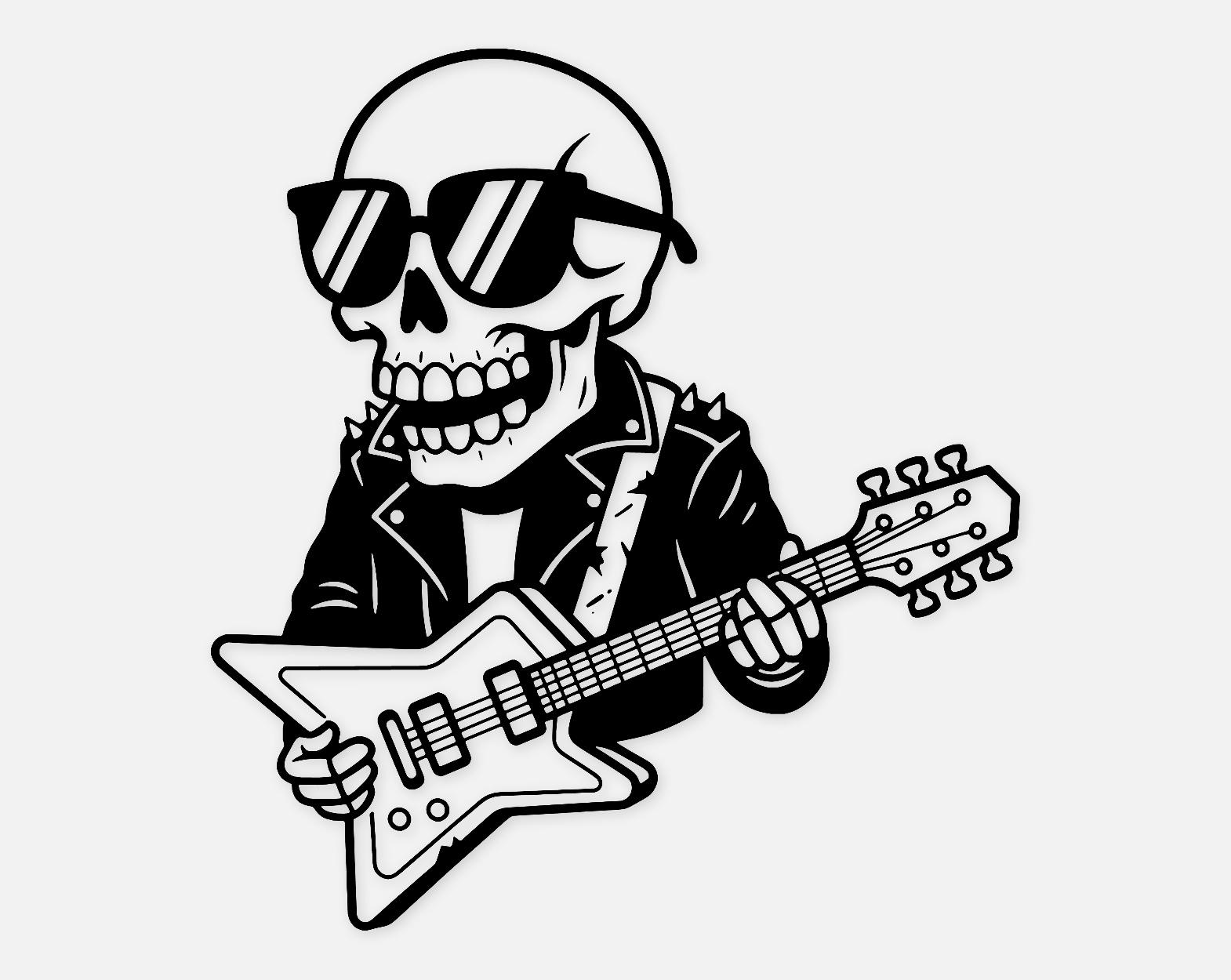 Rockstar Skull Svg Png: Bold Cut File for Music Decor - Etsy UK