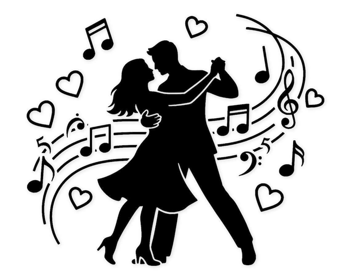 Dancing Couple Svg Png: Cut Ready Digital Design for Cricut Silhouette ...
