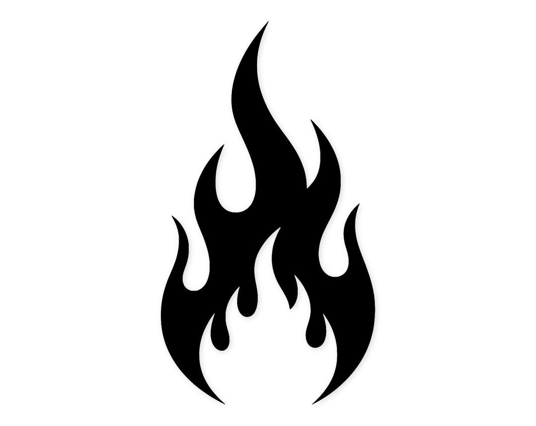 Flame Icon Svg Png: Bold Clean Cut File for Tattoos - Etsy