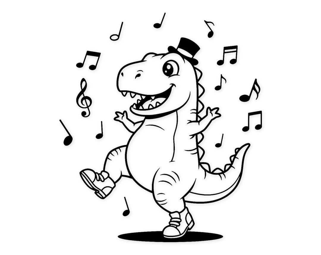 T-rex Dance Party Svg Png: Cut Ready Digital Design for Cricut ...