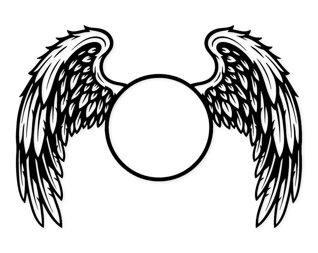 Angel Wings Framing Svg Png: Cut Ready Digital Design for Cricut ...