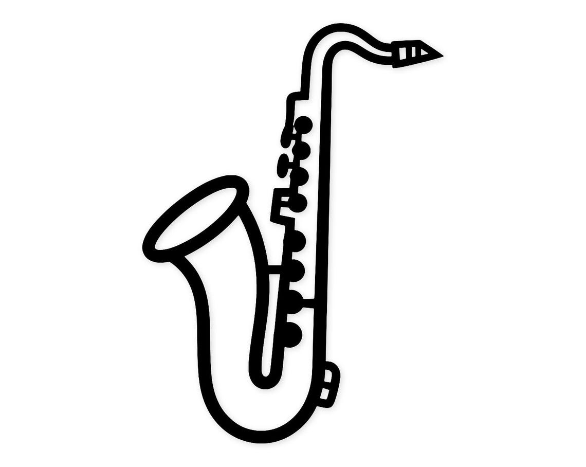 Saxophone Icon Svg Png: Cut Ready Digital Design for Cricut Silhouette ...