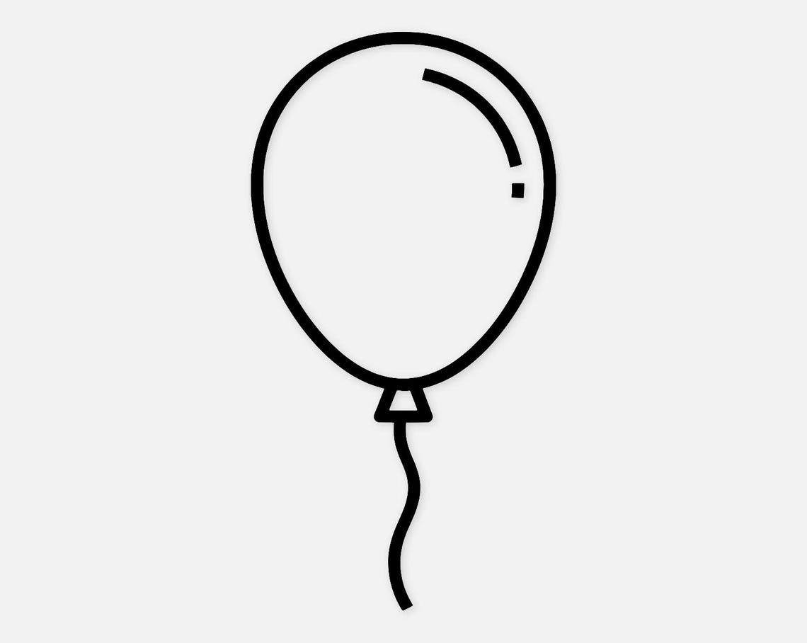 Single Balloon Icon Svg Png: Cut Ready Digital Design for Cricut ...