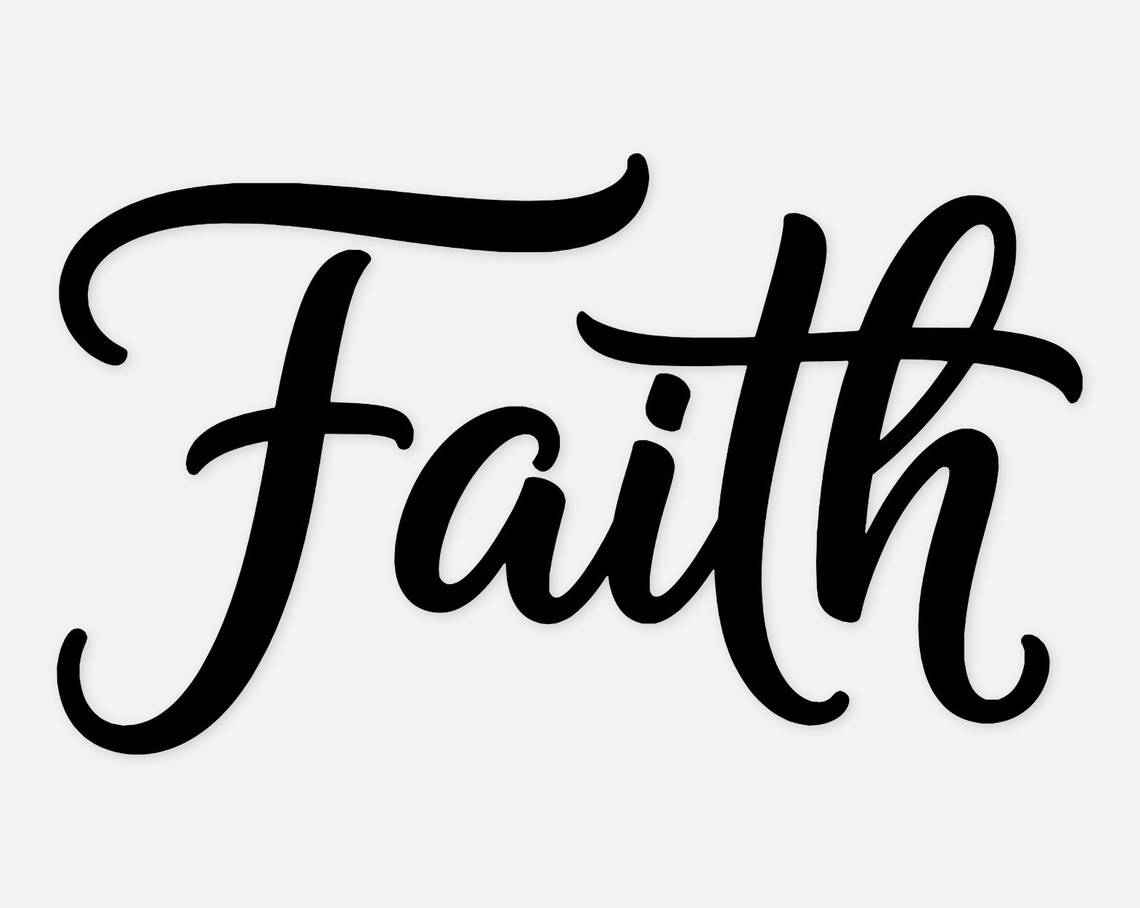 Faith Typography Svg Png: Hand-lettered Design for Crafts - Etsy