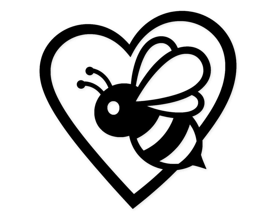 Bee in Heart Svg Png: Whimsical Design for Crafts - Etsy