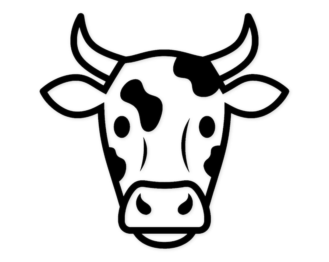 Simple Cow Icon Svg Png: Cut Ready Digital Design for Cricut Silhouette ...