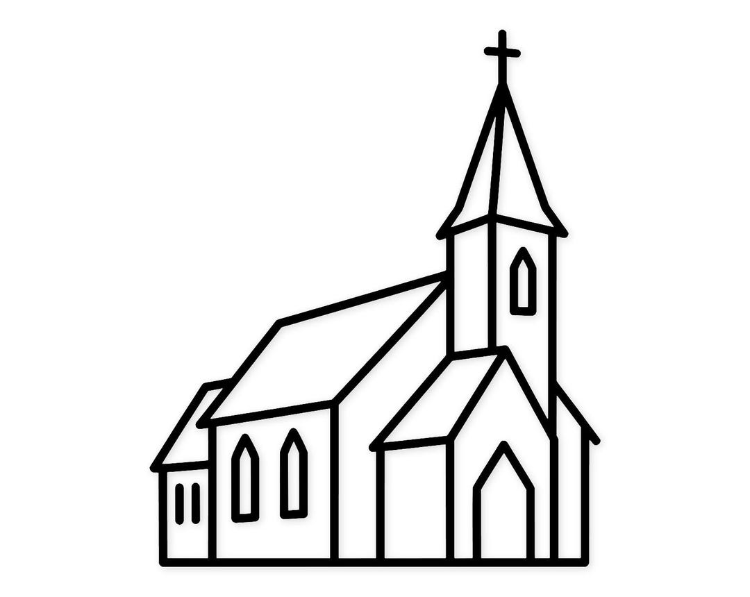 Church Svg Png: Minimalist Design for Crafting - Etsy