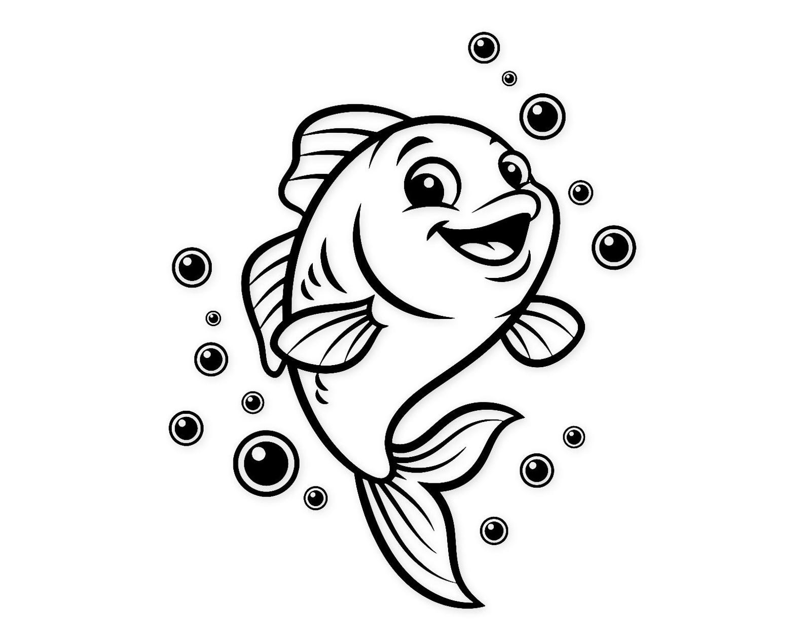 Happy Fish Svg Png: Cut Ready Digital Design for Cricut Silhouette - Etsy