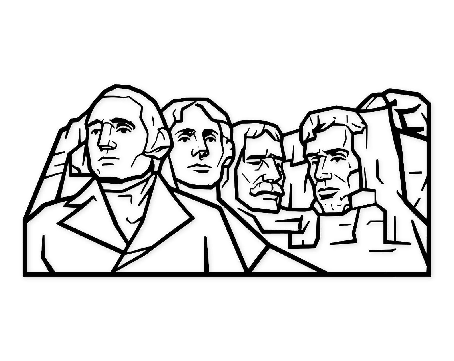 Abstract Mount Rushmore Svg Png: Bold Clean Design for T-shirts - Etsy