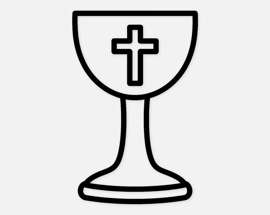 Chalice Svg Png: Bold Clean Outline Design for Communion - Etsy