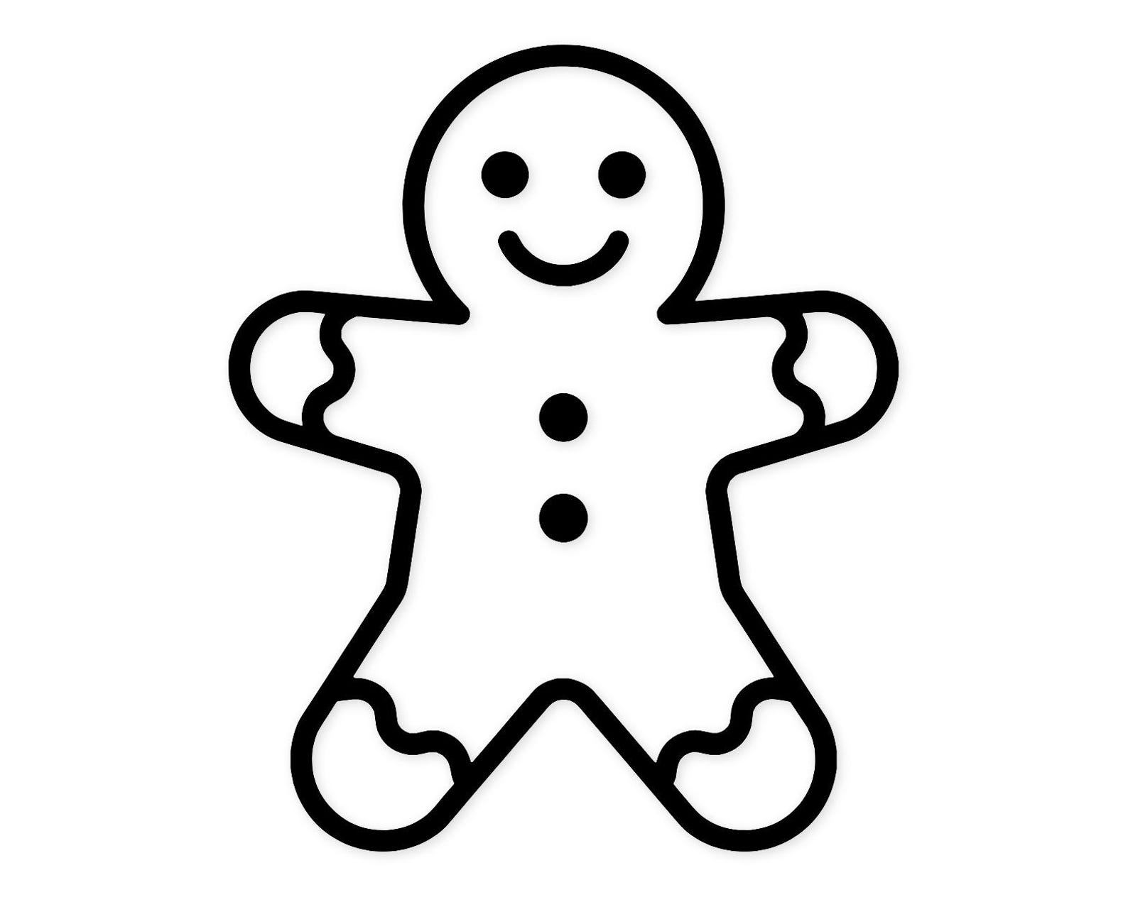 Gingerbread Man Svg Png: Bold Outline for Baking Projects - Etsy