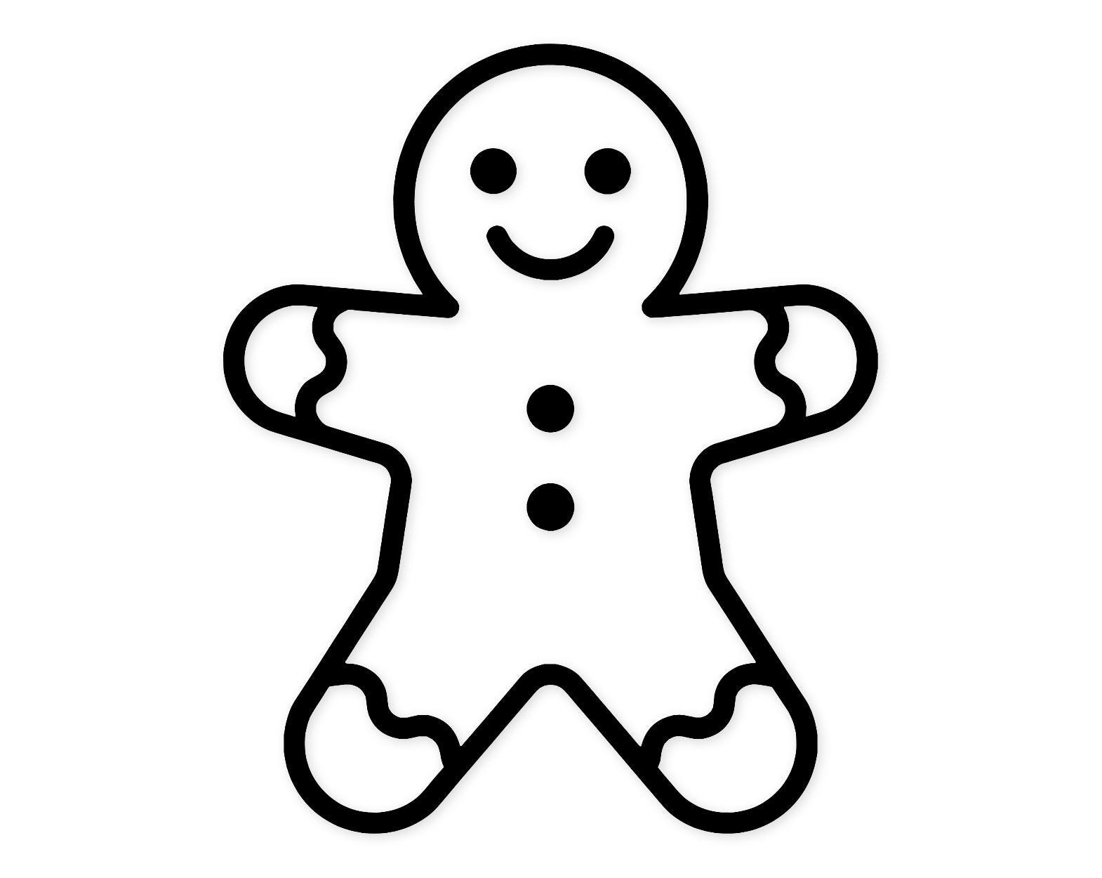 Gingerbread Man Svg Png: Bold Outline for Baking Projects - Etsy