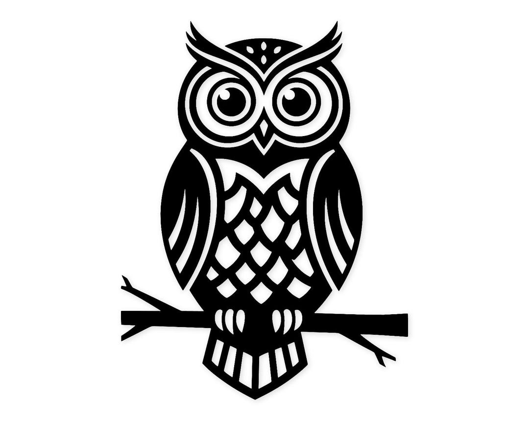 Owl Svg Png: Bold Line Design for Home Decor - Etsy