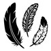 Feather Cluster Icon Svg Png: Bold High Contrast Cut File for Crafting ...