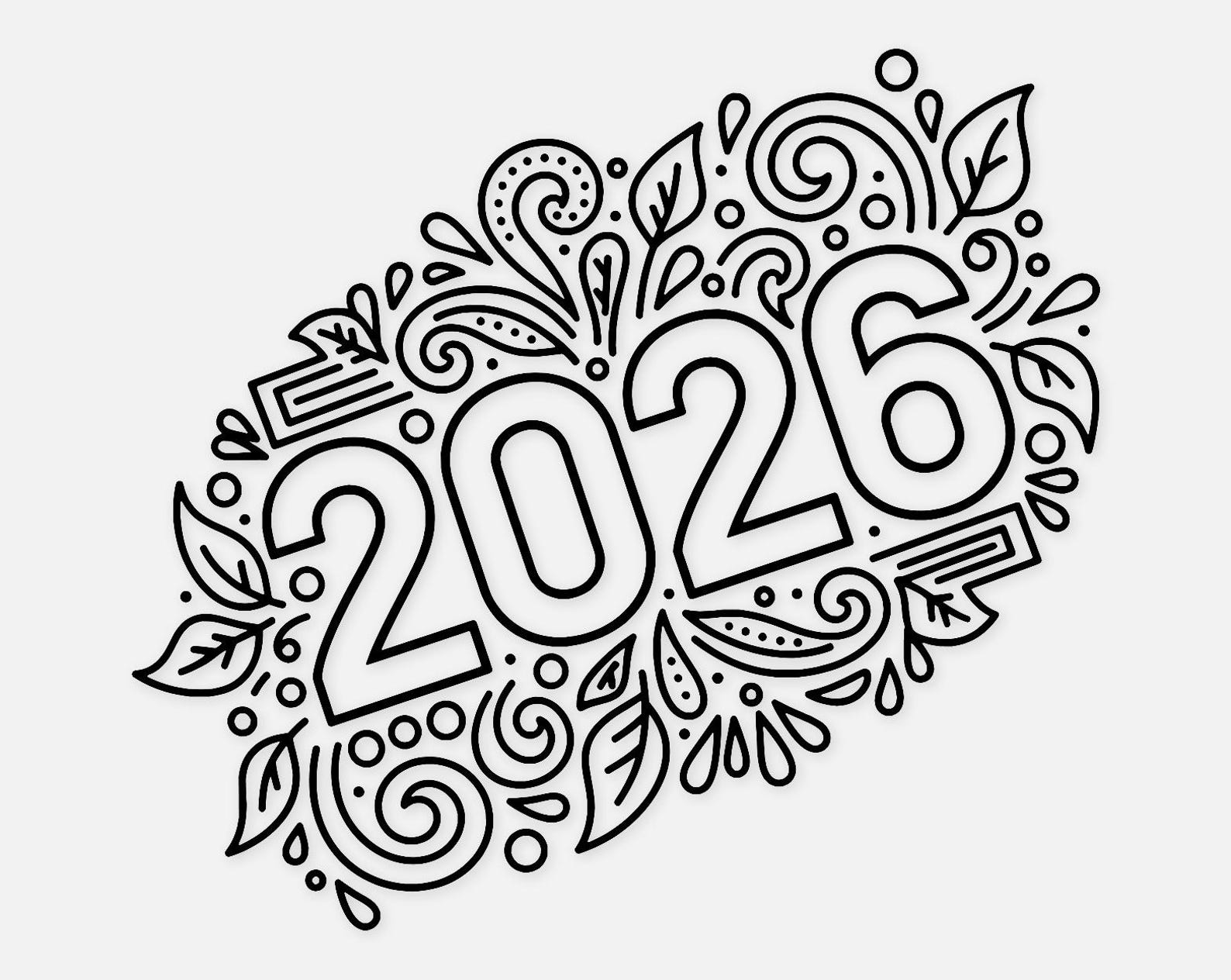 Ornate 2026 Numbers Svg Png: Cut Ready Digital Design for Cricut ...