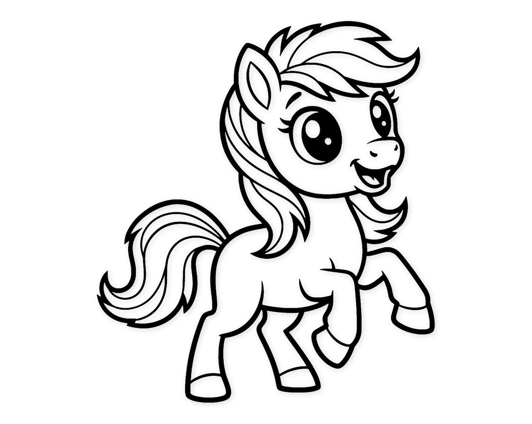 Happy Pony Svg Png: Cut Ready Digital Design for Cricut Silhouette - Etsy