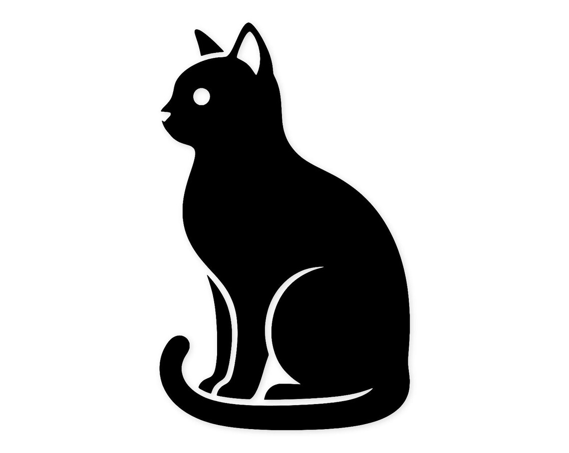 Minimal Cat Icon Svg Png: Bold Silhouette for Crafts - Etsy