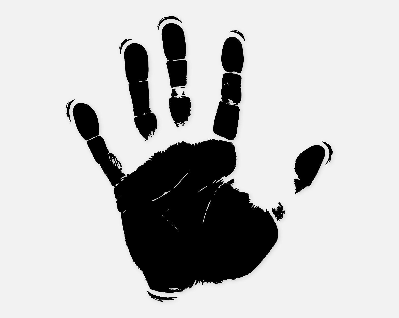 Handprint Stamp Svg Png: Bold Clean Cut File for Crafts - Etsy