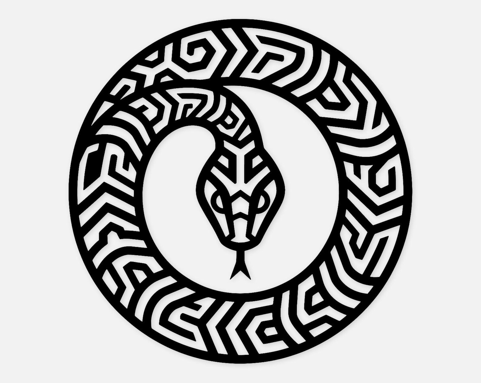 Tribal Serpent Coil Svg Png: Bold Minimalist Design for Crafting - Etsy