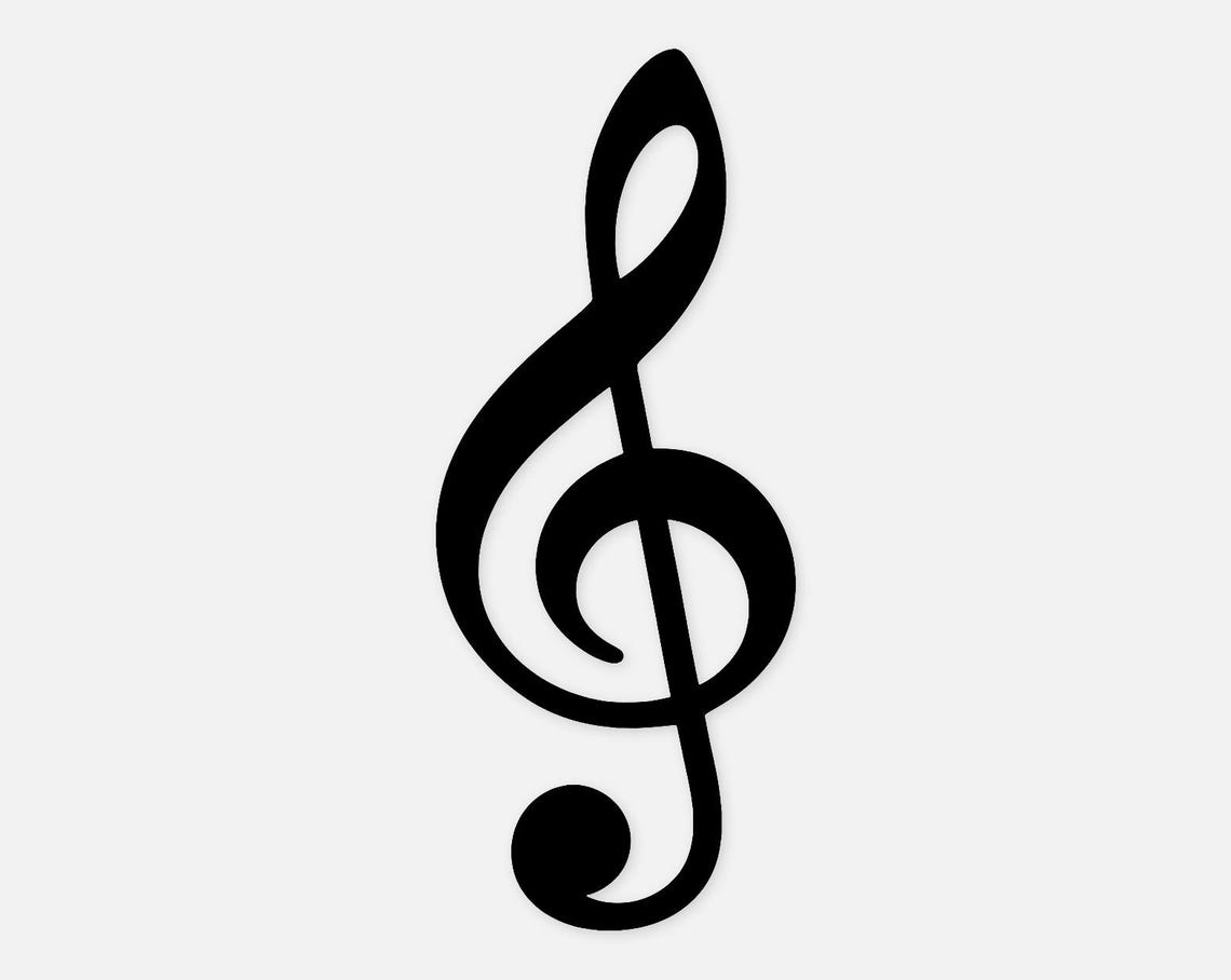 Treble Clef Silhouette Svg Png: Cut Ready Digital Design for Cricut ...