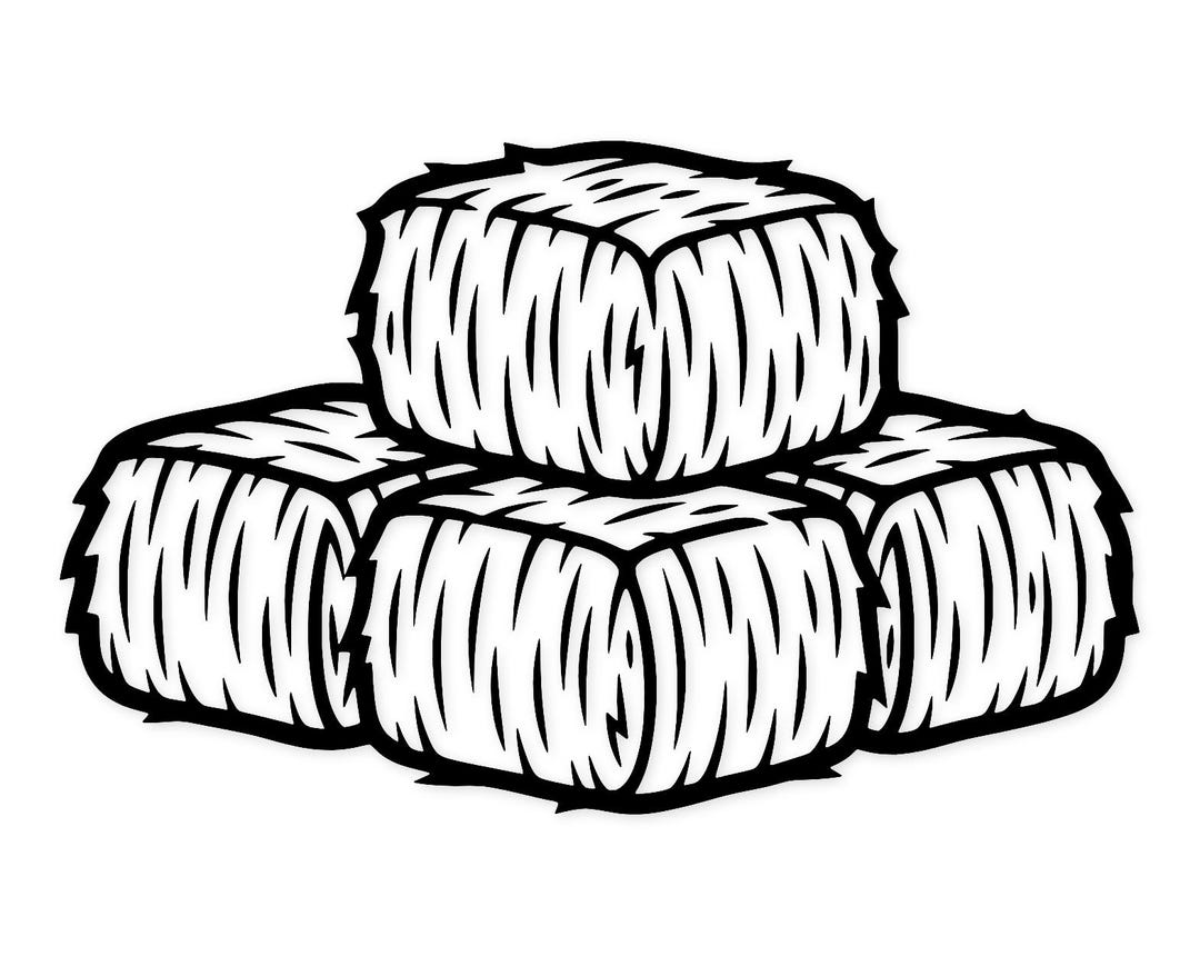 Hay Bale Stack Svg Png: Bold Design for Cricut Projects - Etsy
