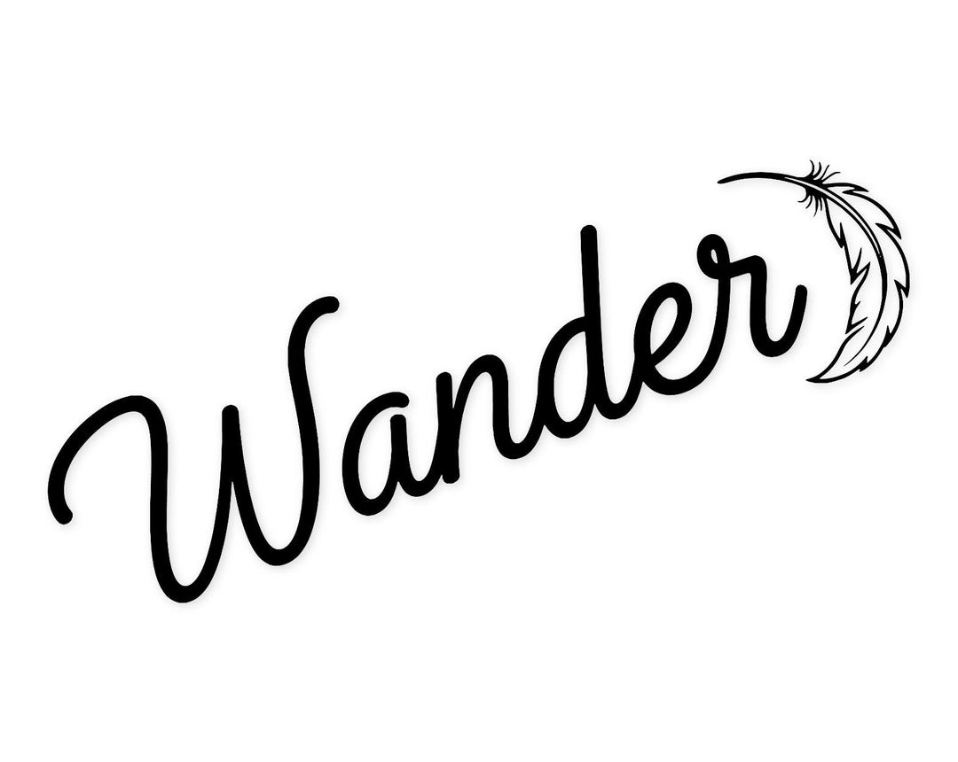 Wander Svg Png: Boho Typography Cut File for Stickers - Etsy