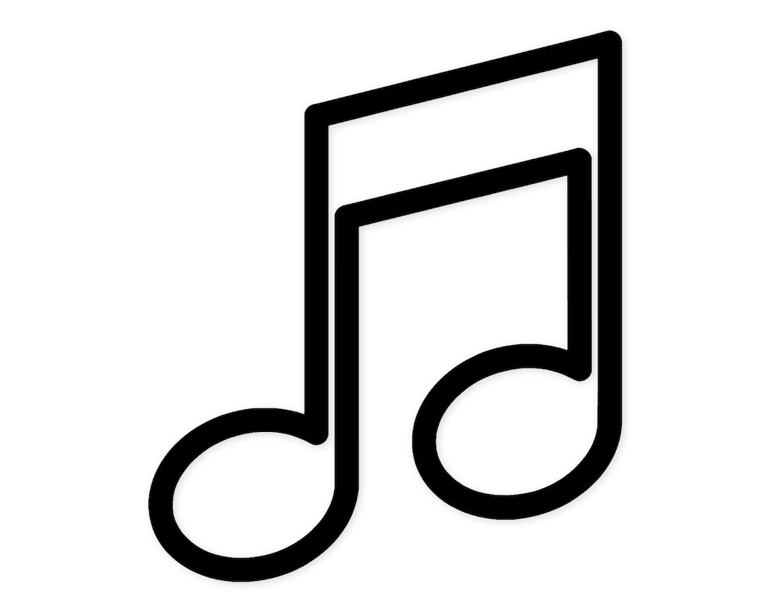 Musical Note Icon Svg Png: Bold Black and White for Cricut - Etsy