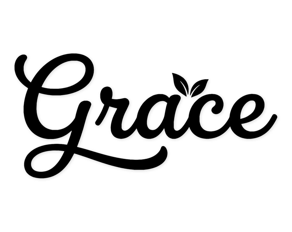 Grace Typography Svg Png: Elegant Script for Print Projects - Etsy