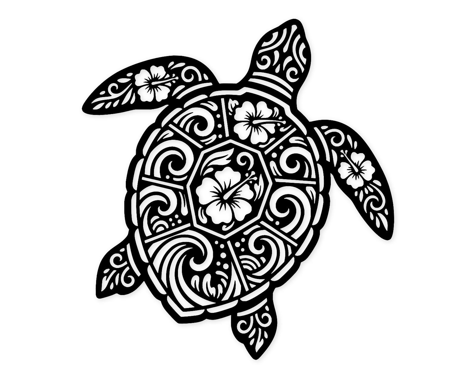 Turtle With Shell Art Svg Png: Cut Ready Digital Design for Cricut ...