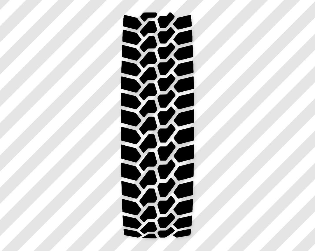 Tire Track Svg: Black-and-white Vector Illustration, Bold Outlines - Etsy