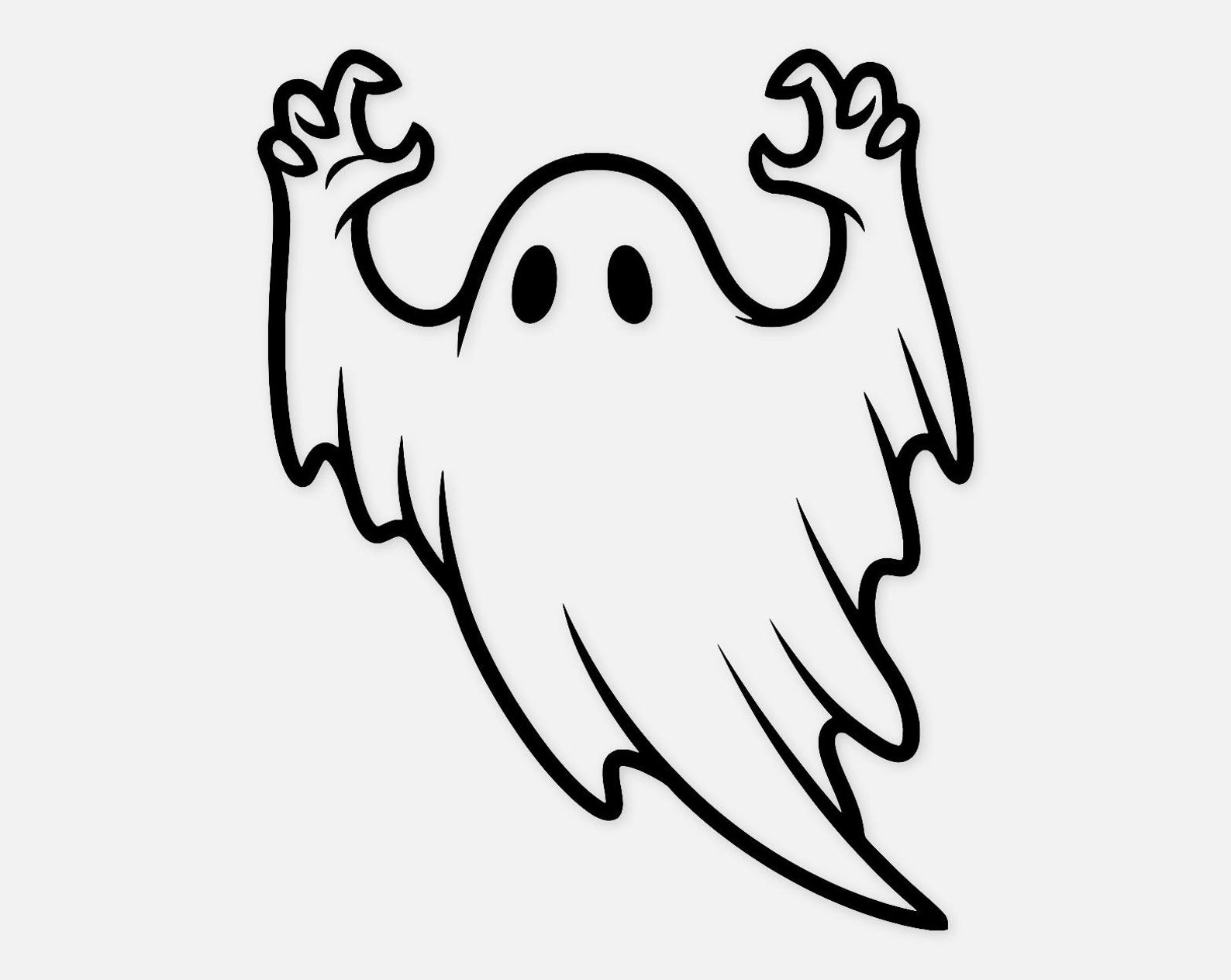 Ghost Svg Png: Simple Outline Cut File for Halloween Decor - Etsy