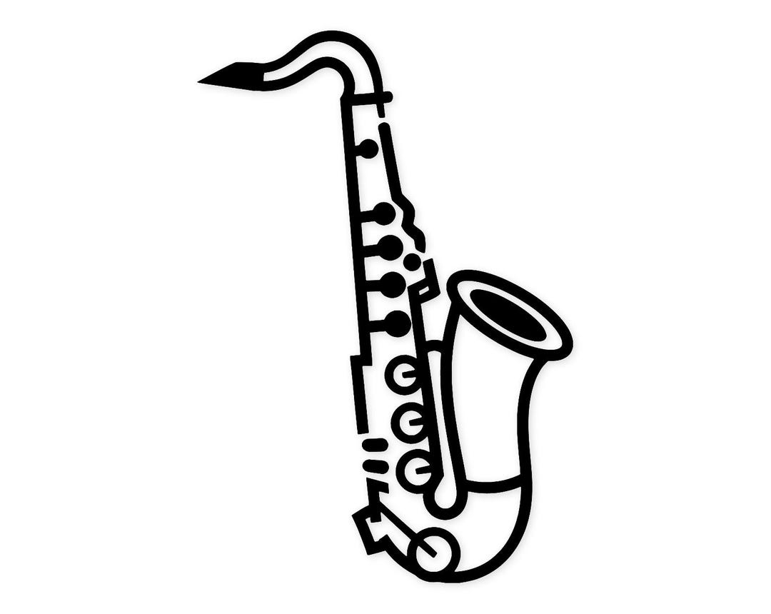 Saxophone Icon Svg Png: Cut Ready Digital Design for Cricut Silhouette ...