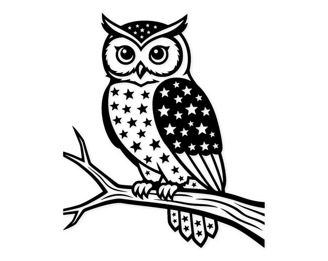 Owl of Liberty Svg Png: Cut Ready Digital Design for Cricut Silhouette ...