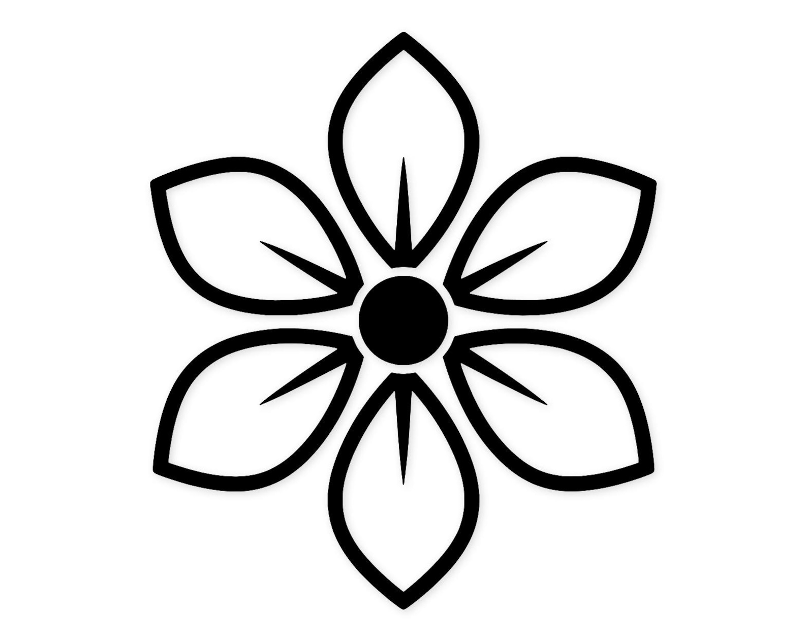 Abstract Flower Svg Png: Minimalist Cut File for Home Decor - Etsy