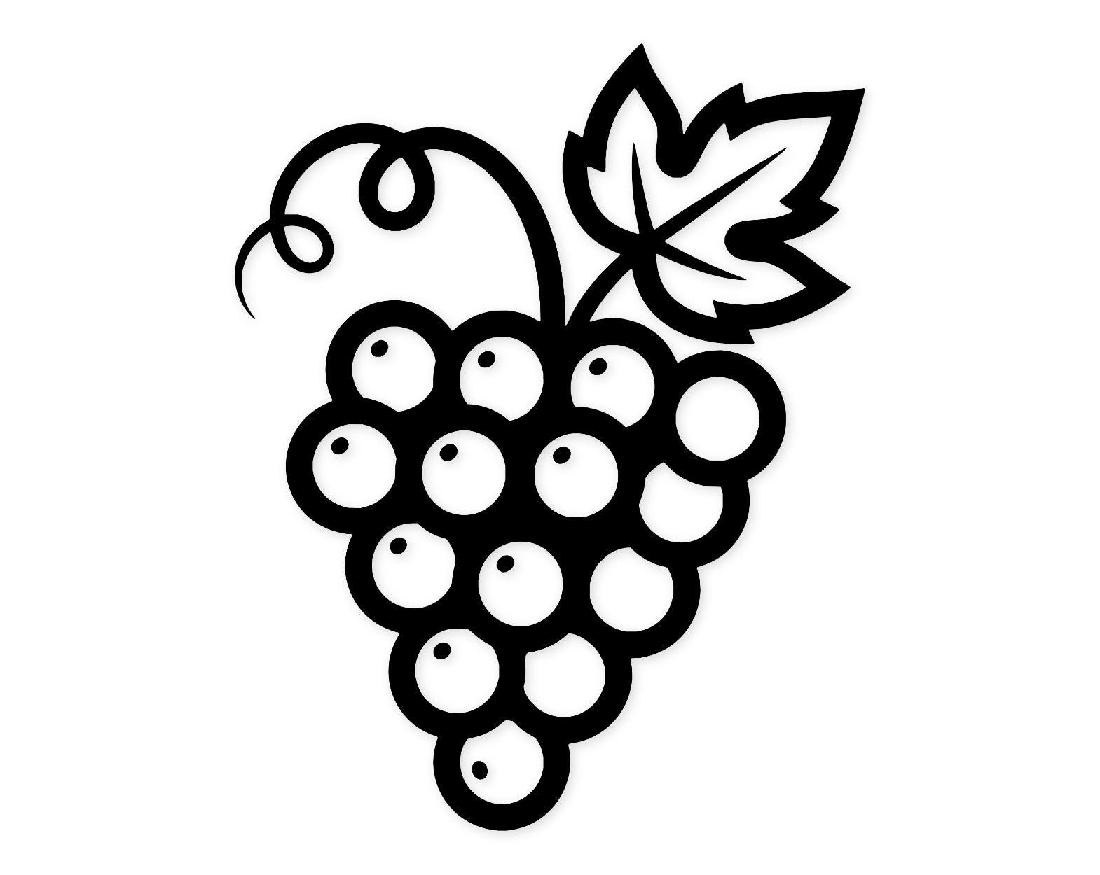 Grapes Cluster Svg Png: Cut Ready Digital Design for Cricut Silhouette ...