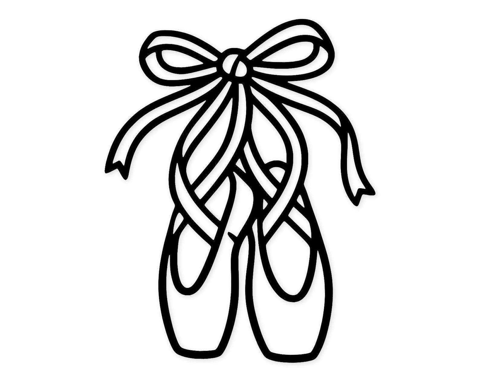 Ballet Slippers Svg Png: Minimalist Cut File for Crafts - Etsy