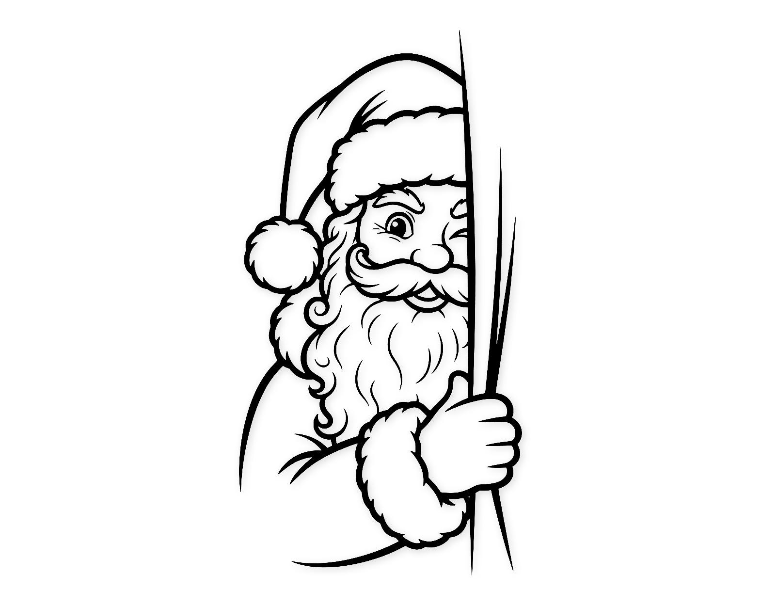 Peeking Santa Claus Svg Png: Cute Design for Holiday Projects - Etsy