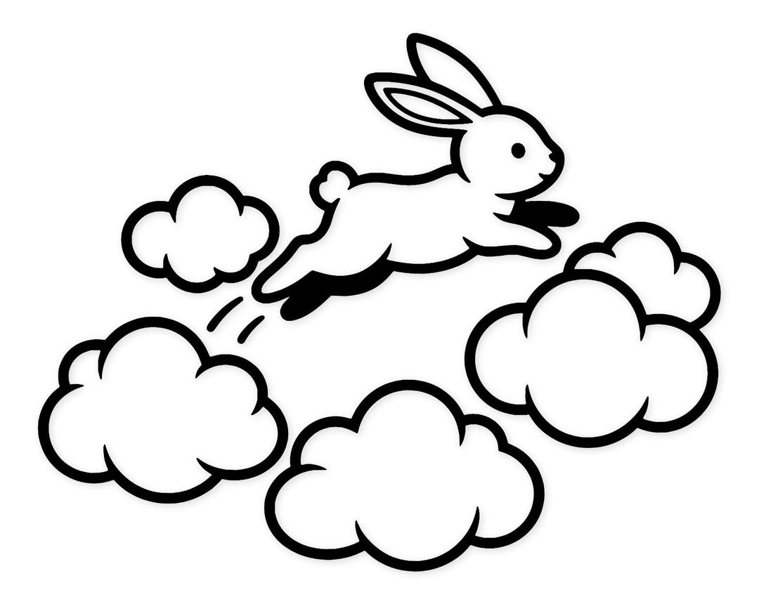 Bunny Clouds Svg Png: Cut Ready Digital Design for Cricut Silhouette - Etsy