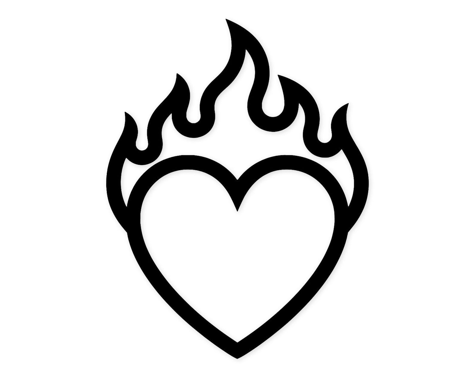 Flaming Heart Icon Svg Png: Bold Cut File for T-shirts - Etsy