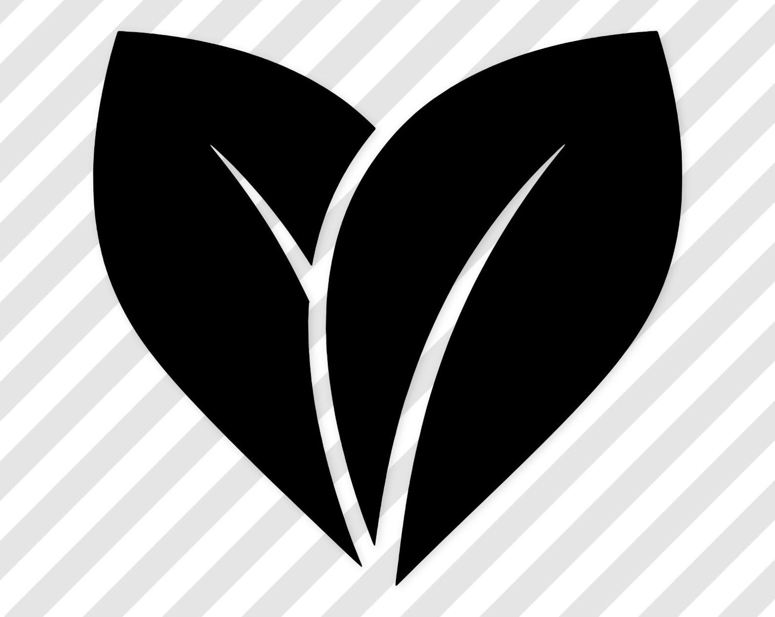 Leaf Heart Svg: Bold Outline Design for Home Decor - Etsy