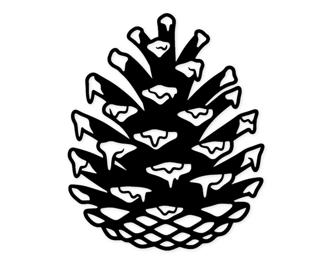 Frosty Pine Cone Svg Png: Bold Line Design for Winter Crafts - Etsy