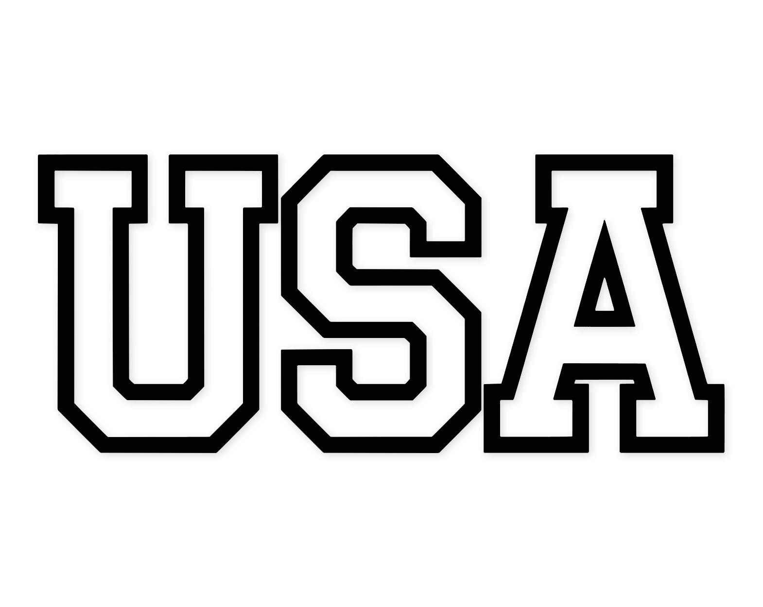 Bold Usa Text Svg Png: Cut Ready Digital Design for Cricut Silhouette ...