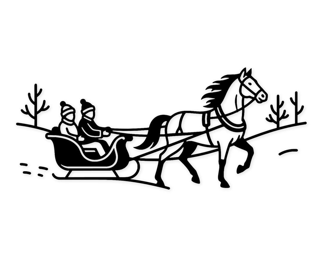Sleigh Ride Svg Png: Elegant Cut File for Crafting - Etsy